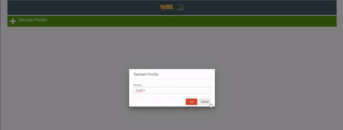 Cara Membuat dan Menambahkan Profile WBS PRO – WBS PRO